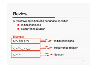 Daa linear recurrences | PDF