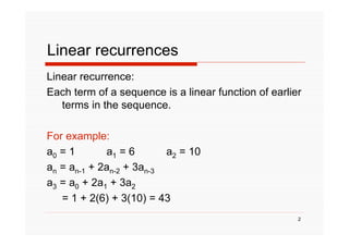 Daa linear recurrences | PDF