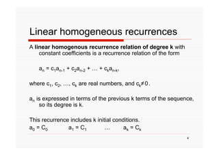 Daa linear recurrences | PDF
