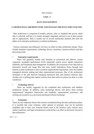 Data Analytics all units | PDF