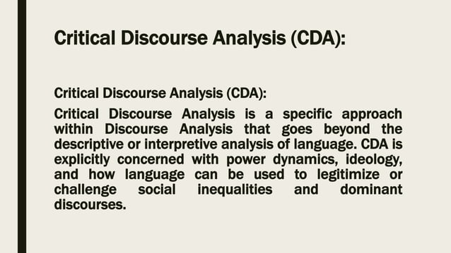 Discourse Analysis (DA ) and Critical Discourse Analysis (CDA).pptx