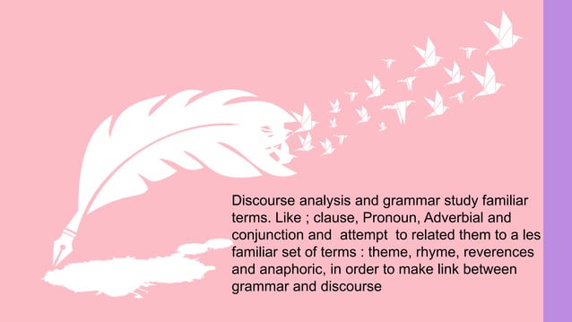 Discourse Analysis and grammar | PPTX