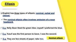 Discourse Analysis and Grammar (cohesive devices) | PDF