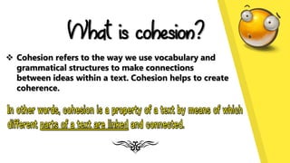 Discourse Analysis and Grammar (cohesive devices) | PDF