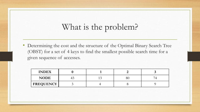 Optimal Binary Search Ppt