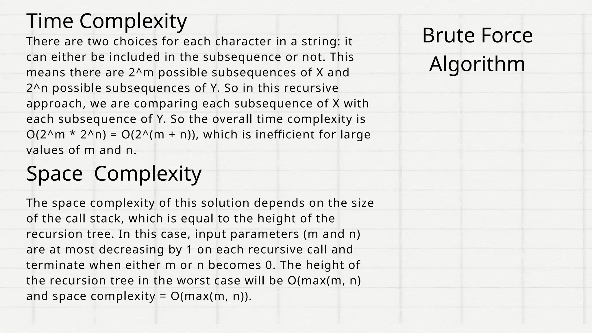 design and analysis of algorithm (Longest common subsequence) | PPT design and analysis of algorithm (Longest common subsequence) | PPT