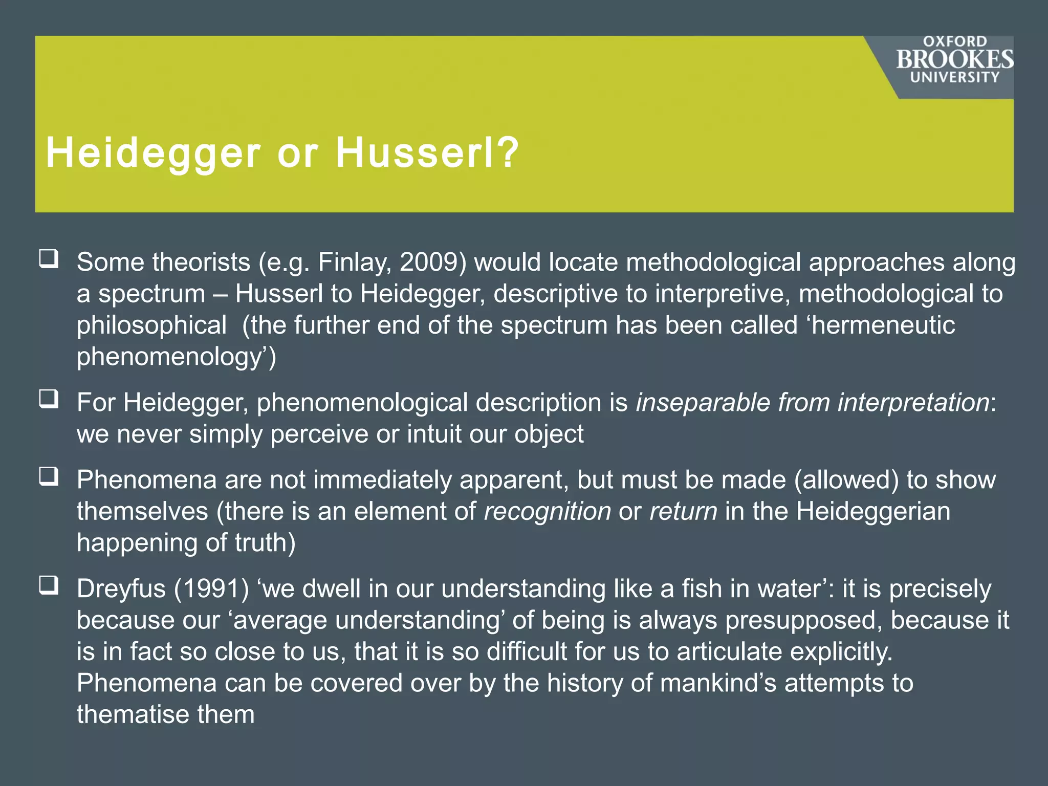 Phenomenology: What is it and where does it fit? - Dave Aldridge | PPT