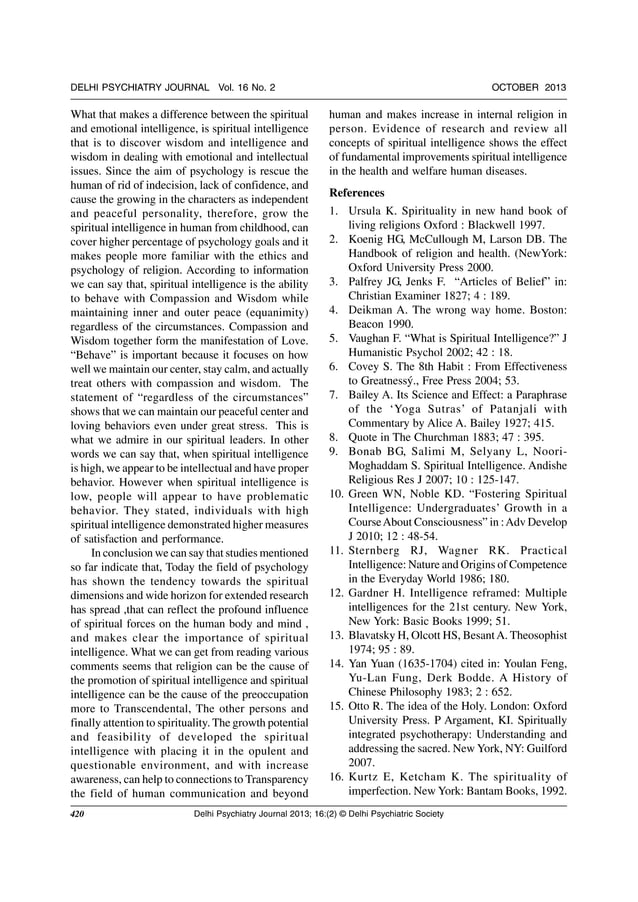 Spiritual Intelligence (SQ) | PDF