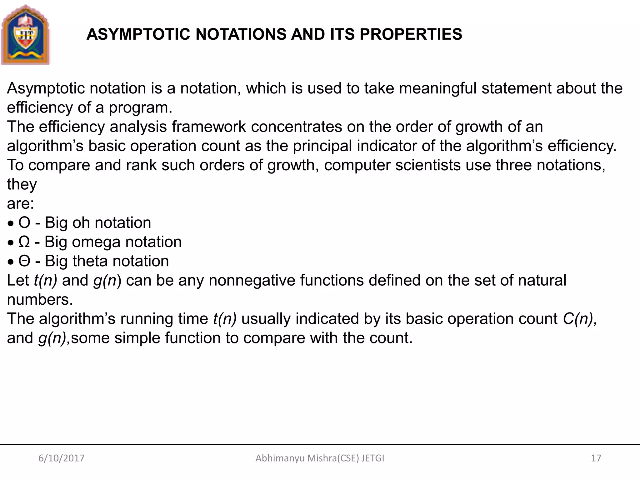 Daa unit 1 | PPTX | Programming Languages | Computing