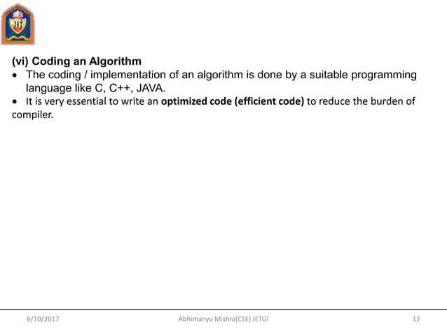 Daa unit 1 | PPTX | Programming Languages | Computing