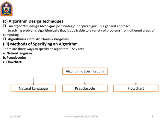 Daa unit 1 | PPTX | Programming Languages | Computing