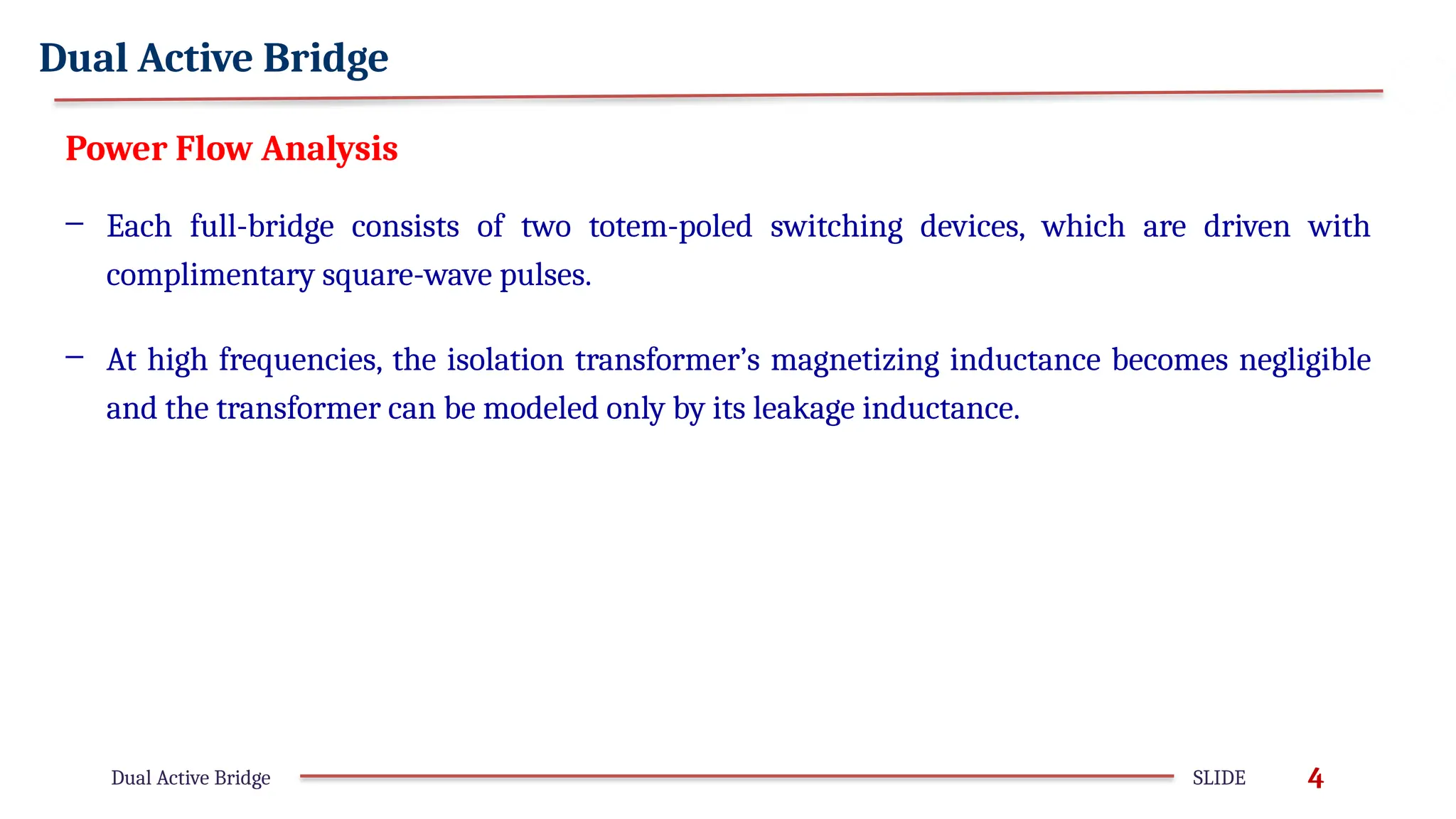Dual active Bridge presentation file eed | PPTX