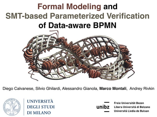 Formal modeling and SMT-based parameterized verification of Data-Aware ...
