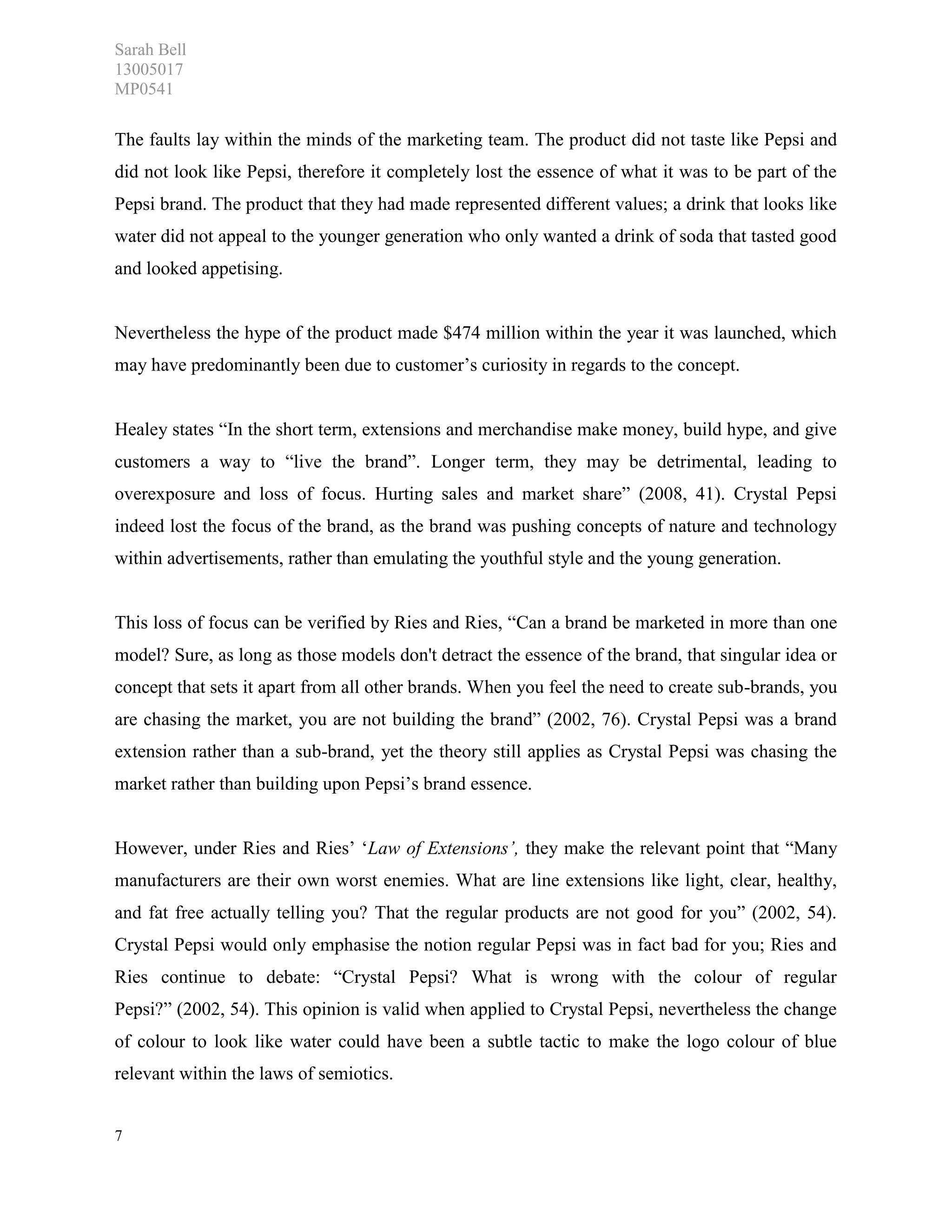 Crystal Pepsi Case Study | PDF