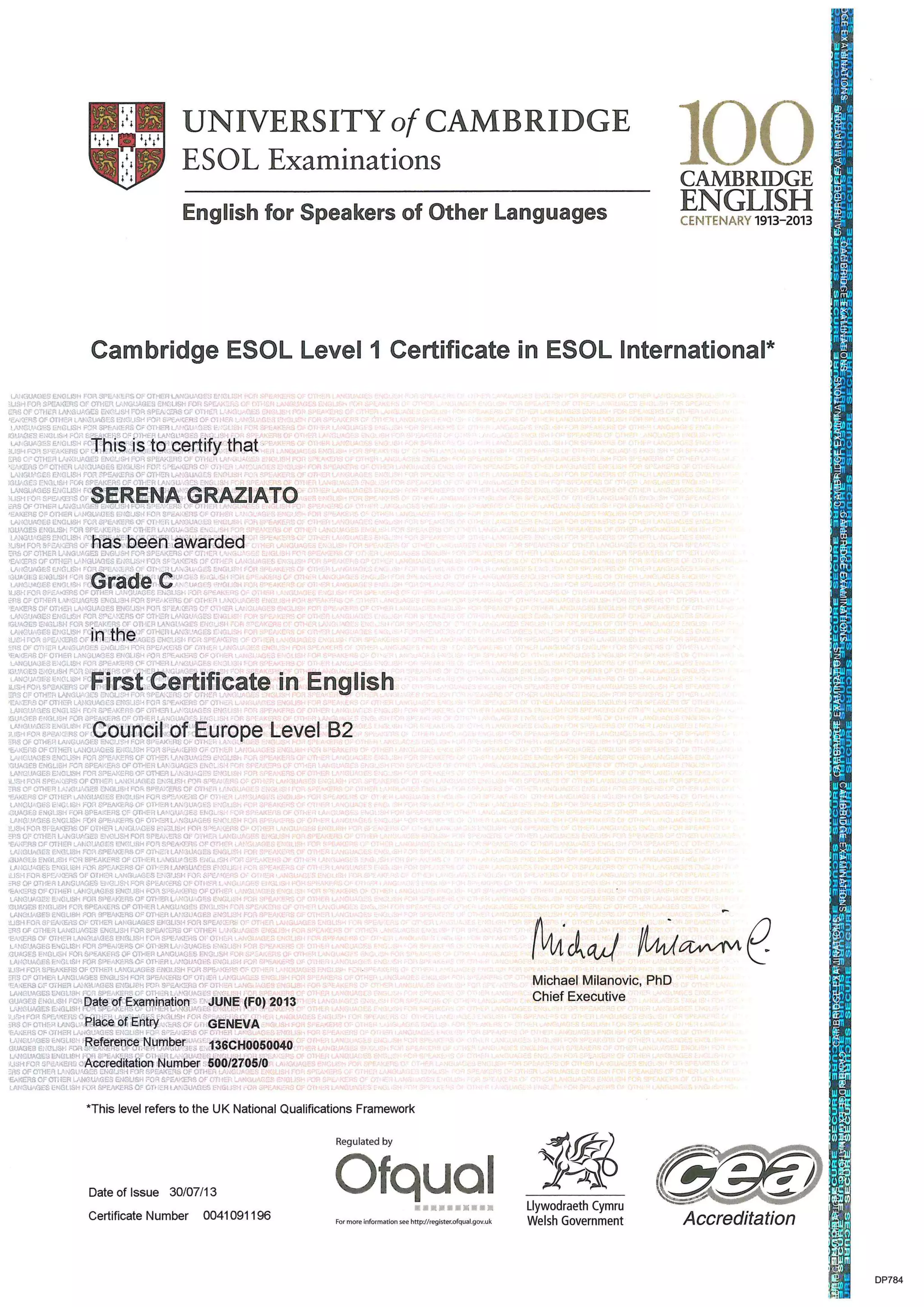 130730-First certificate diploma | PDF