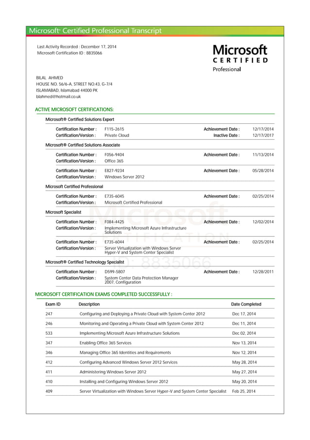 MS_Learning_Transcript (6).PDF | Computing | Technology & Computing