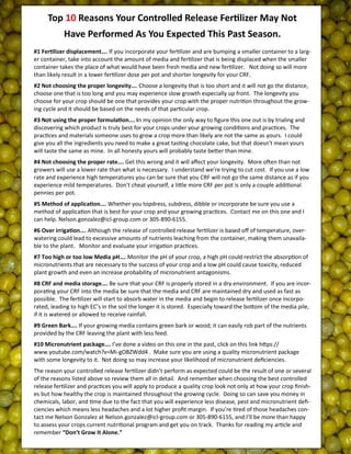 Top 10 Reasons Your CRF May Not Have Performed As Expected Final | PDF ...