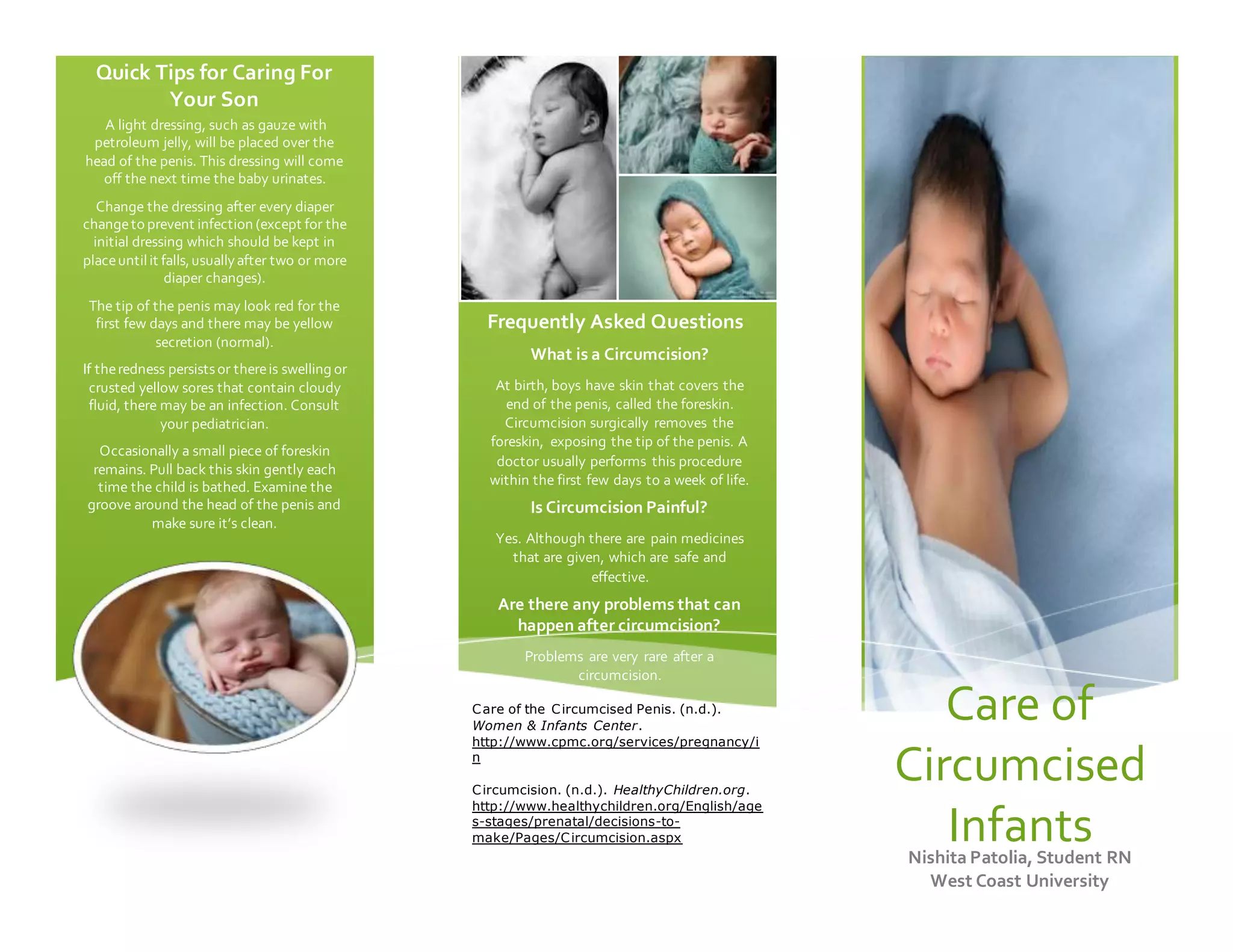 care of circumcised infant | DOCX