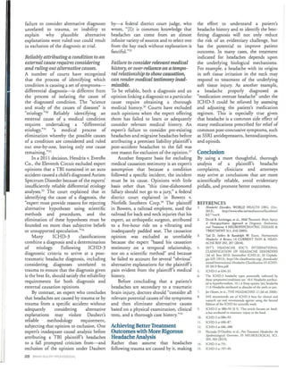 MRJ Brain Injury Team Article - Pitfalls of Oversimplified Headache Diagnosis in TBI Litigation ...
