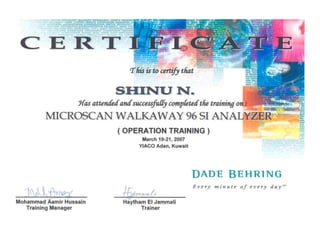 Shinu Certificates | PDF