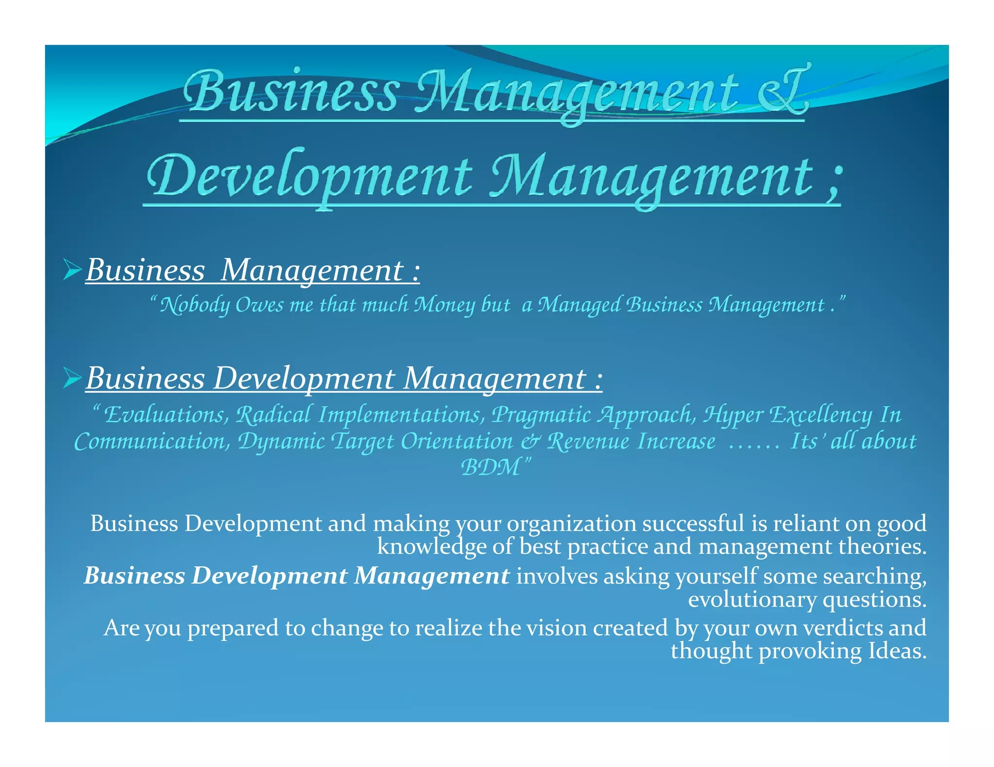 Business Development Management | PDF
