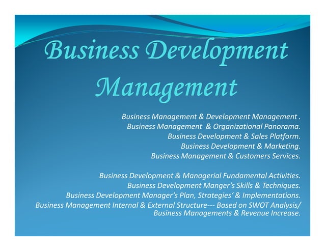 Business Development Management | PDF