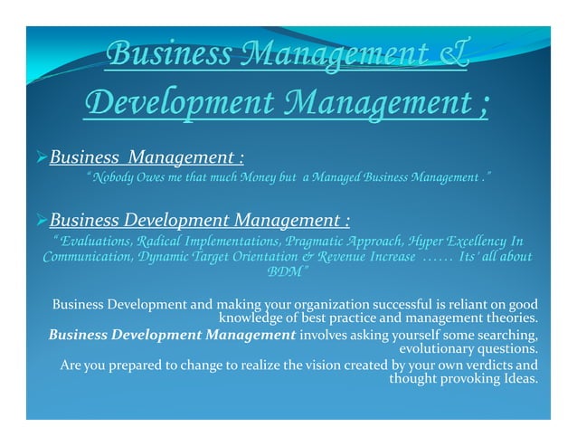 Business Development Management | PDF