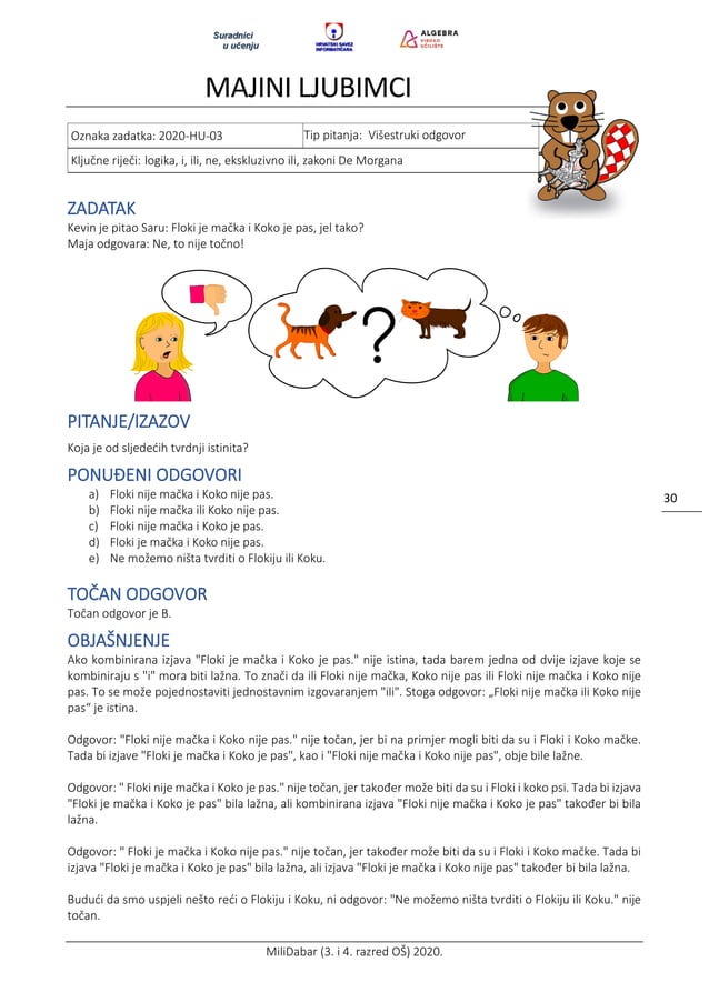 Dabar 2020 - knjižica zadataka | PDF