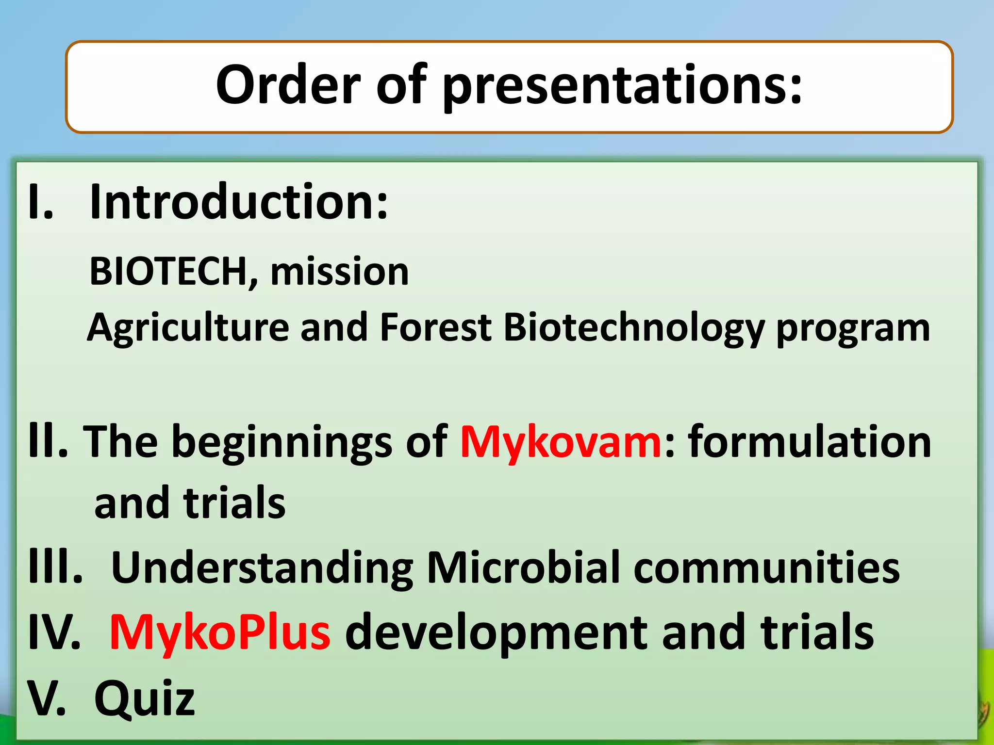 Application of Mykovam to Coconut and Introduction to MykoPlus | PPTX
