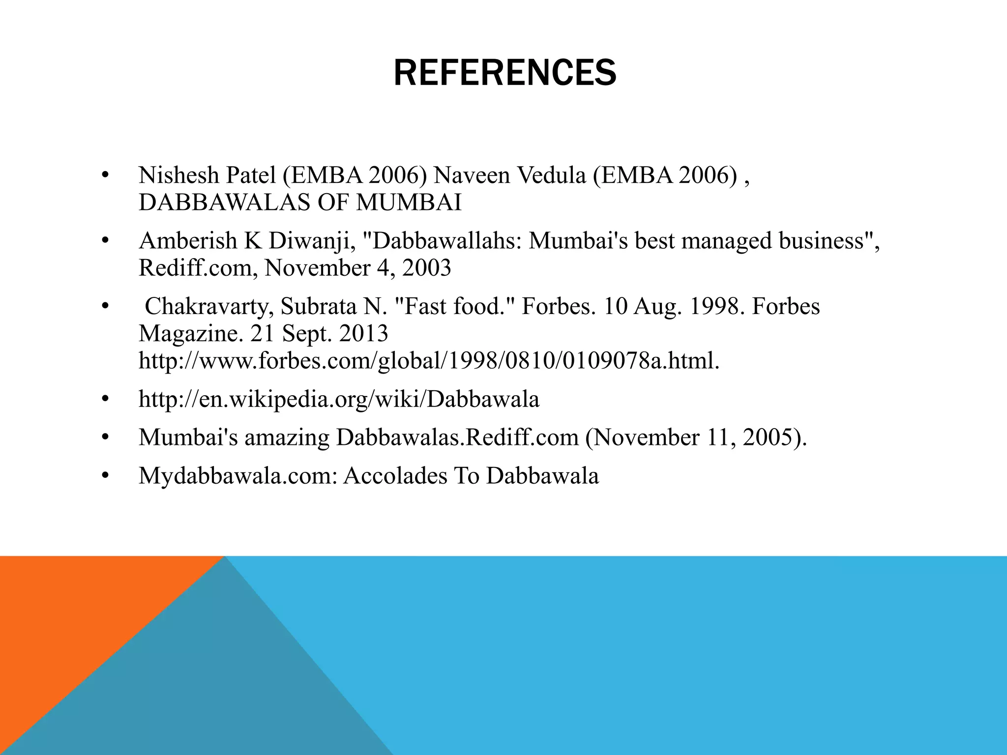 Dabbawala case study | PPTX