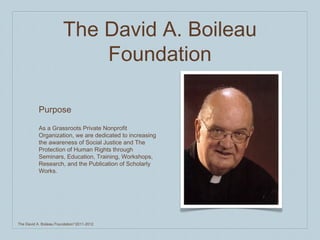 The David A. Boileau Foundation | PPS