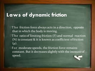 Friction Class 11 Physics | PPTX