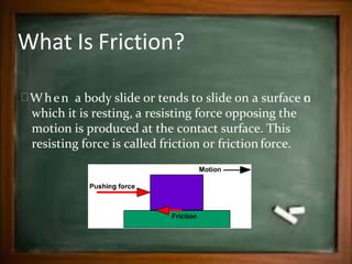 Friction Class 11 Physics | PPTX
