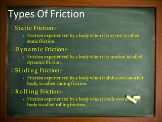 Friction Class 11 Physics | PPTX