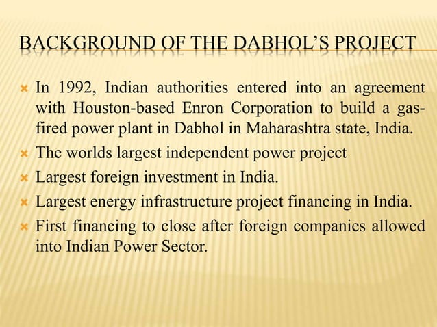 DABHOL POWER COMPANY, INDIA | PPTX