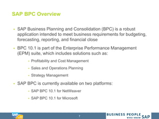 The Future of Business Planning with BPC 10.1 and SAP HANA | PPT