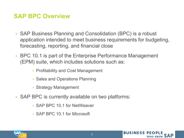 The Future of Business Planning with BPC 10.1 and SAP HANA | PPT