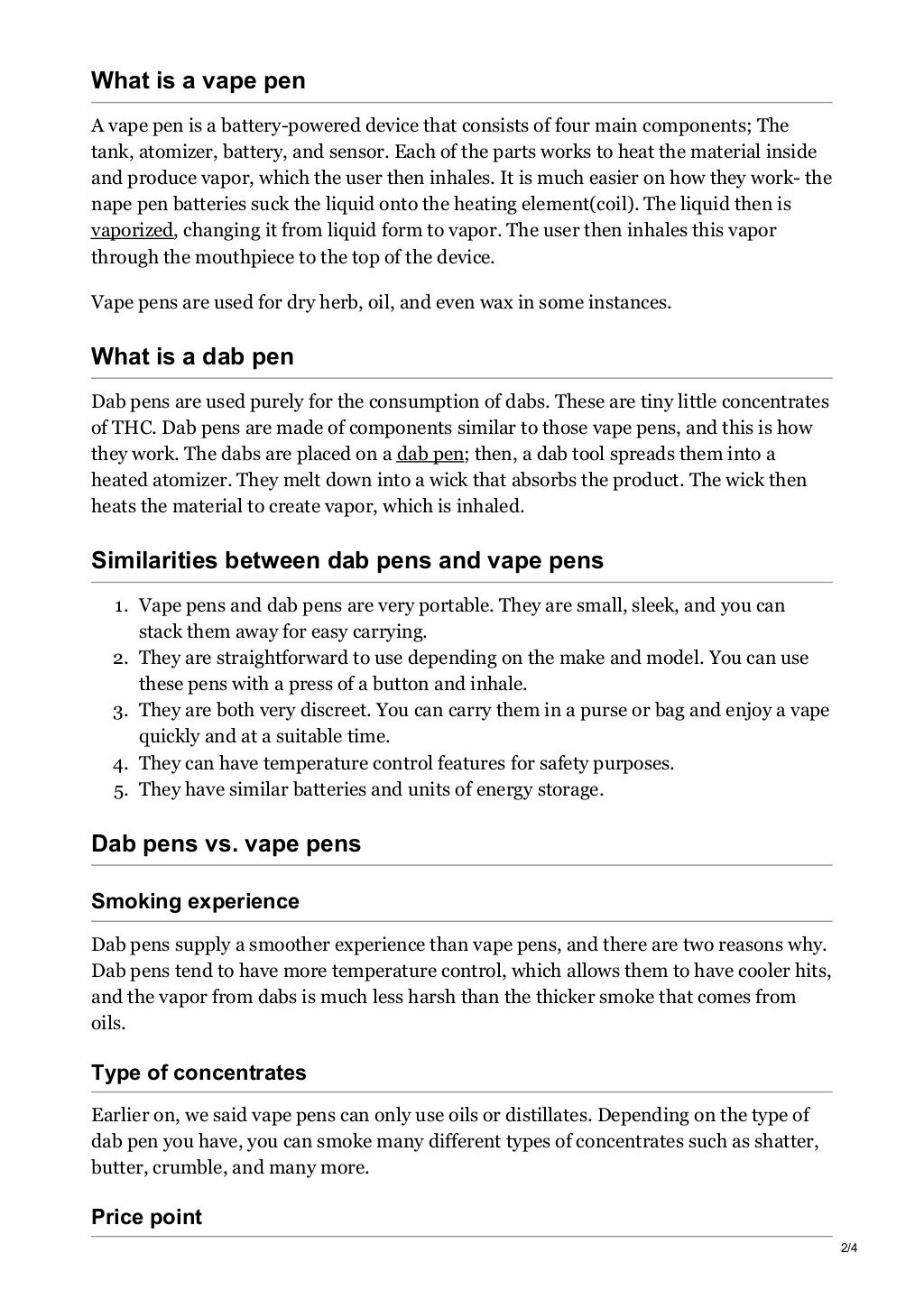 Dab pens vs vape pens which is best