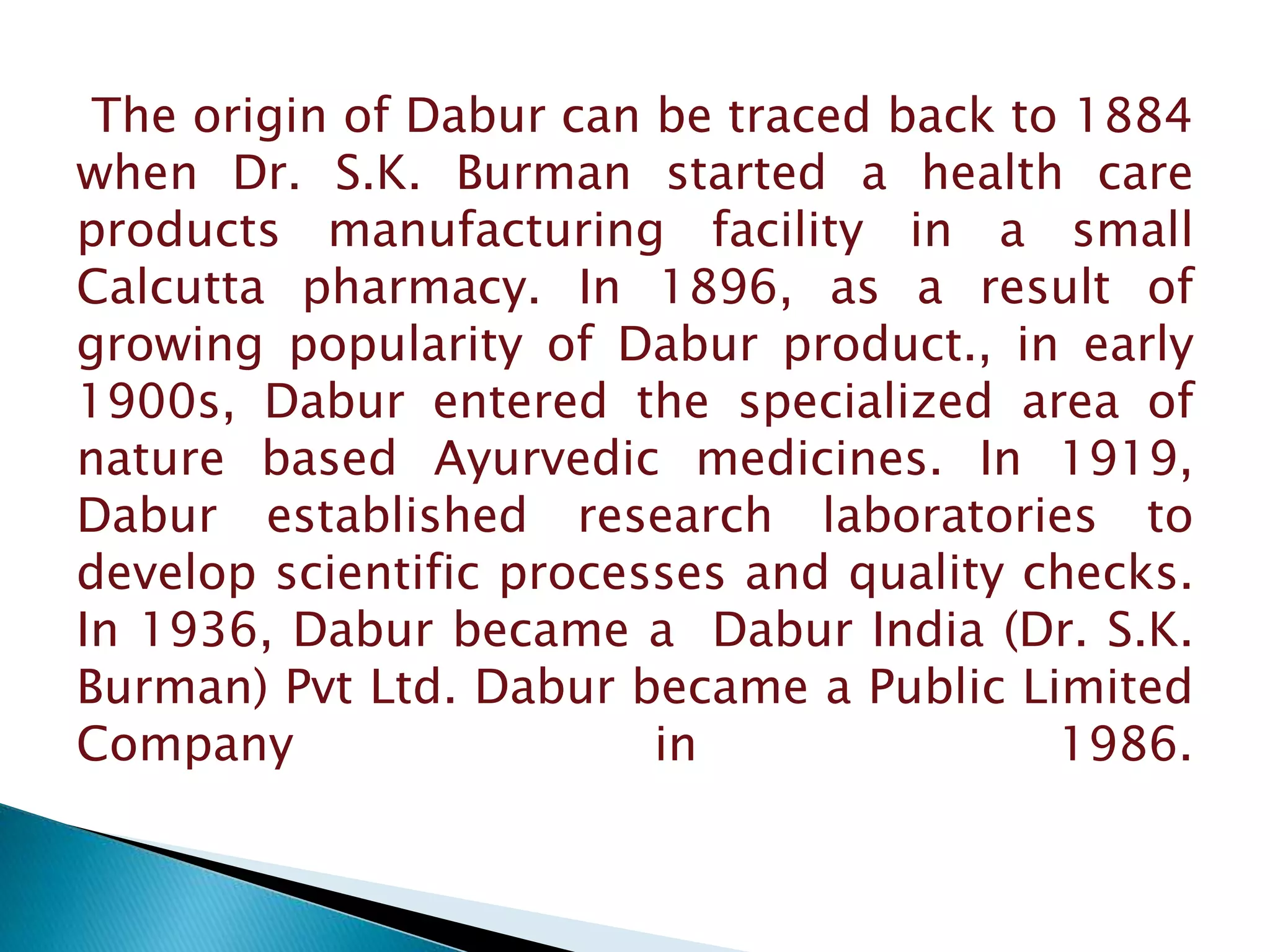 Dabur product mix | PPTX