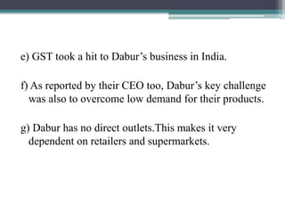 Dabur : PPT on Market Situational Analysis and SWOT | PPTX