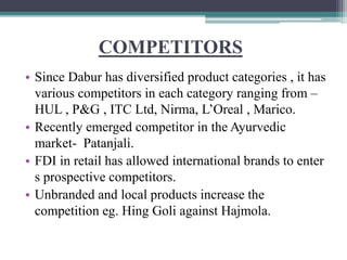 Dabur : PPT on Market Situational Analysis and SWOT | PPTX