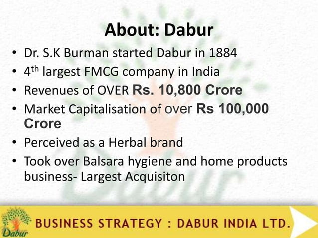 DABUR 100 DAYS OF BUSINESS SCHOOL PPT.pptx | Business Administration | Business