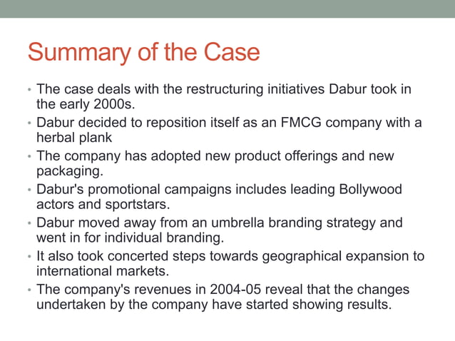 Dabur case study | PPT