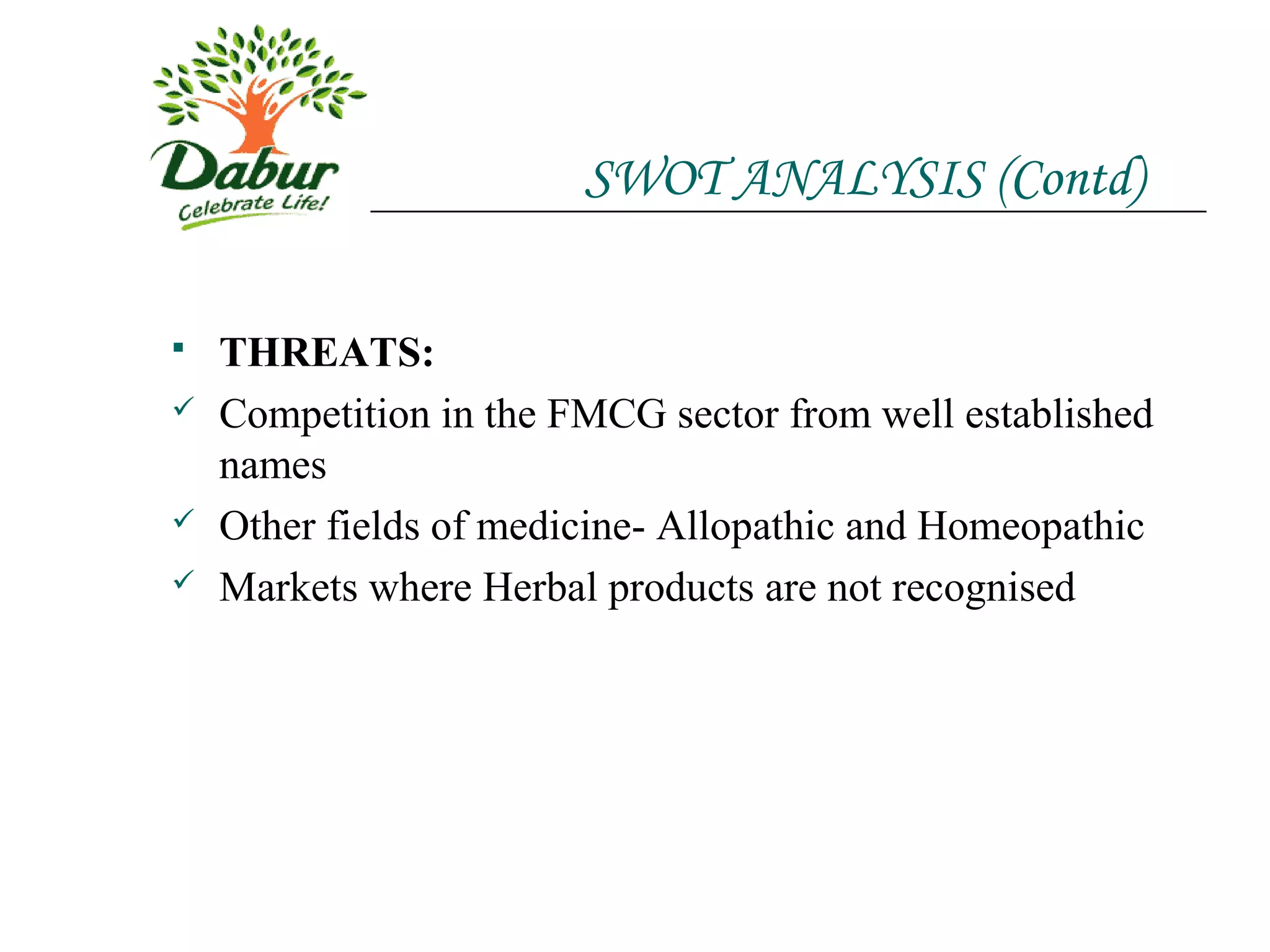 Dabur company SWOT analysis | PPT