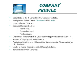 Dabur company SWOT analysis | PPT