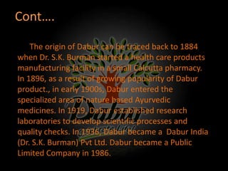 Dabur India Ltd | PPTX | Skin Care | Beauty