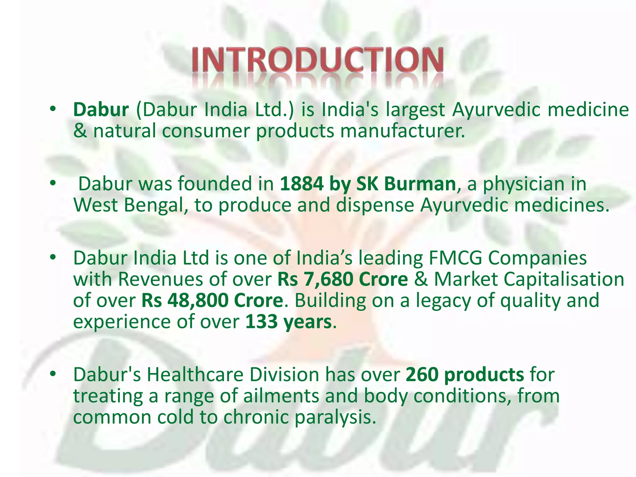 Dabur india ltd. Strategic Management | PPTX