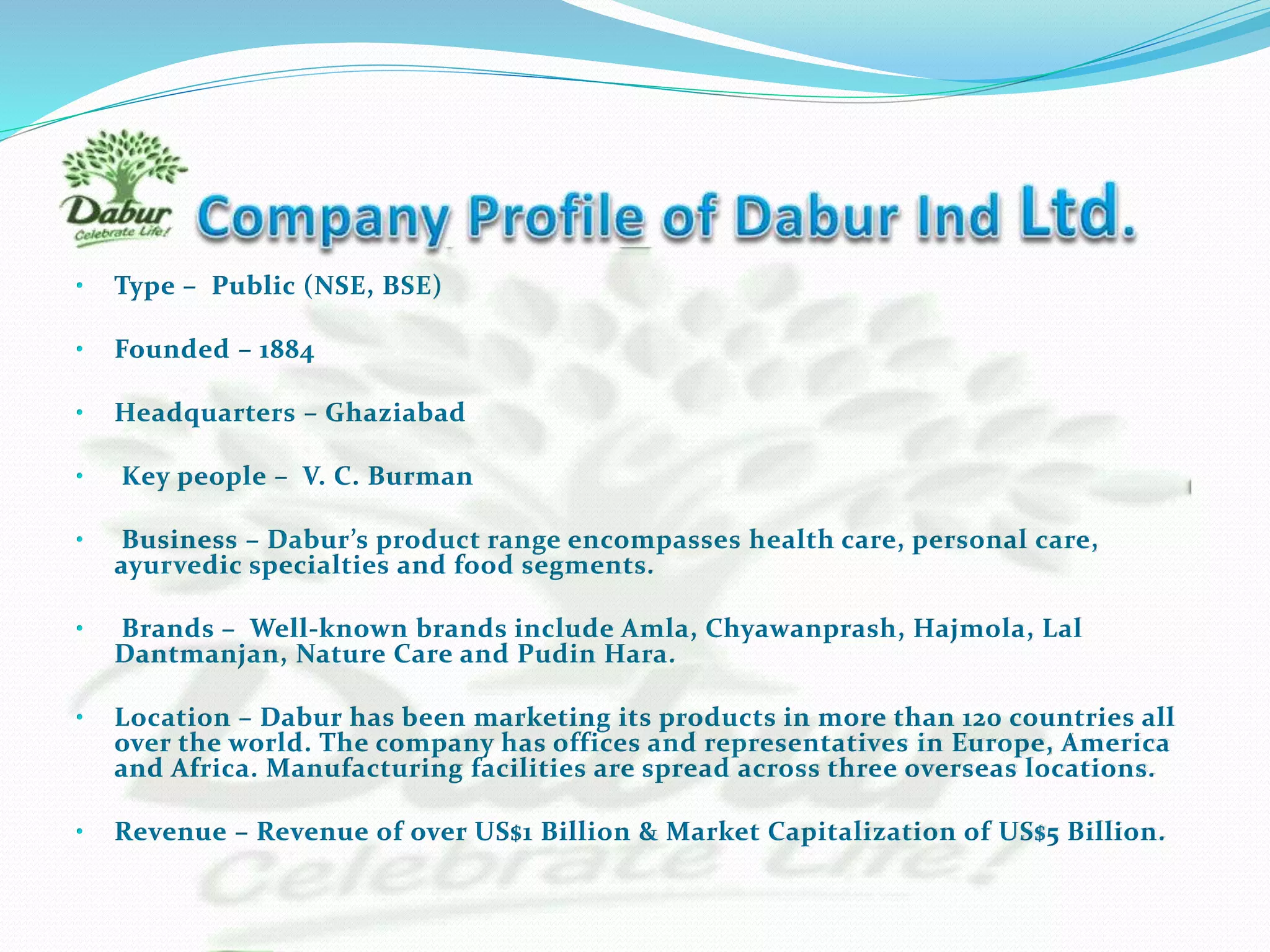 Dabur india ltd | PPTX