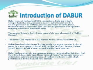 Dabur india ltd | PPTX
