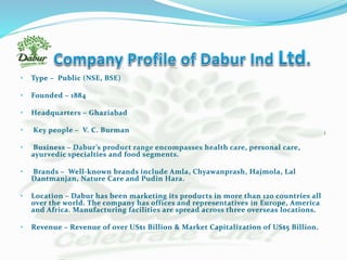Dabur india ltd | PPTX